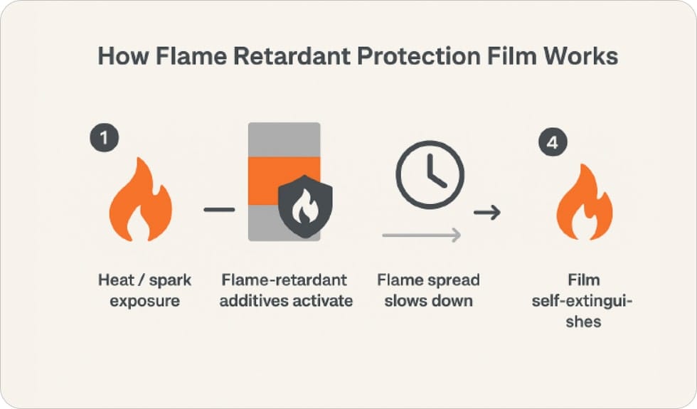 Flame Retardant Protection Film | Fire-Safe Surface Protection